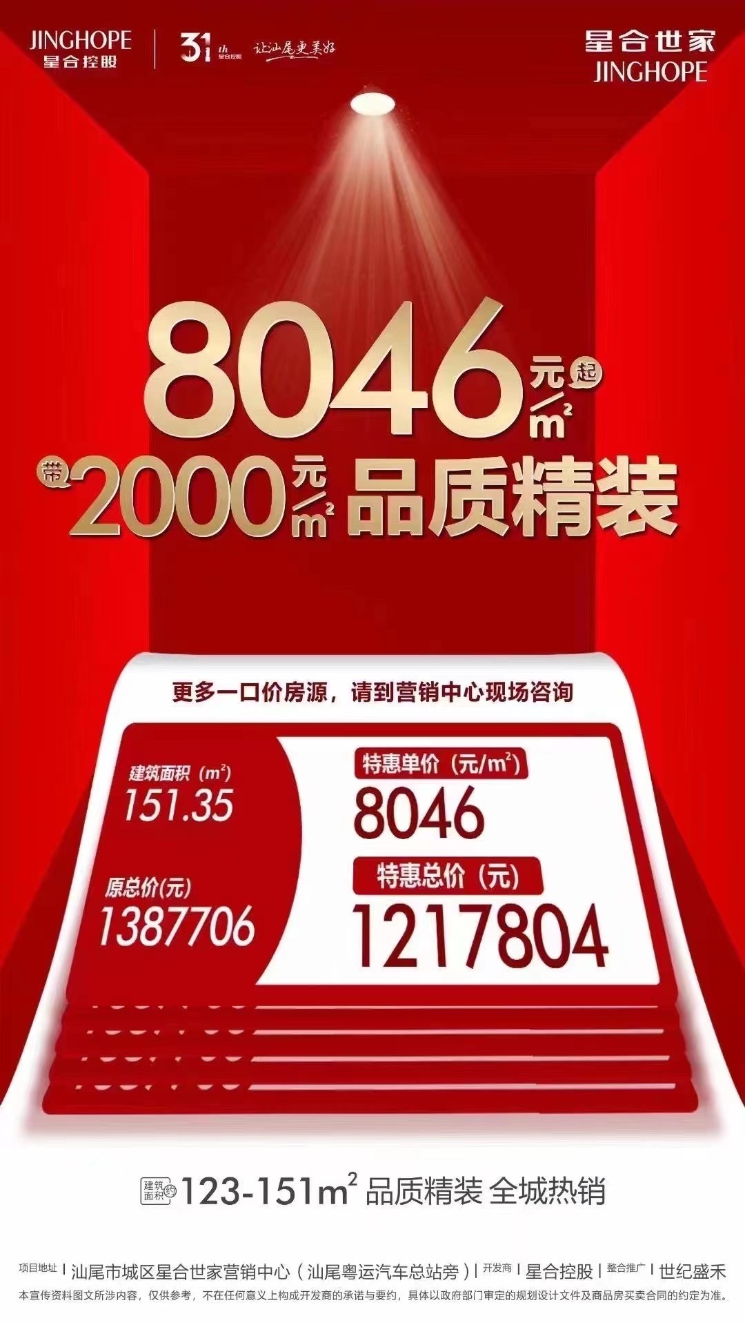 汕尾星合世家8046元/㎡抢品质好房，含2000元/平全装修成本-汕尾楼盘网